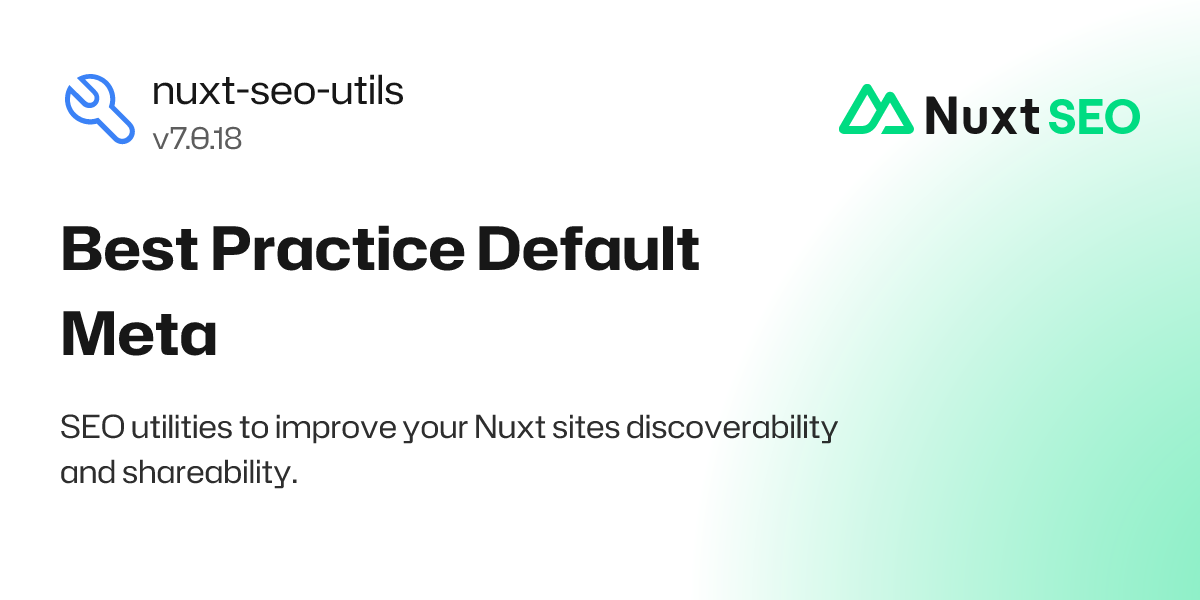 Best Practice Default Meta · Nuxt SEO Utils · Nuxt SEO